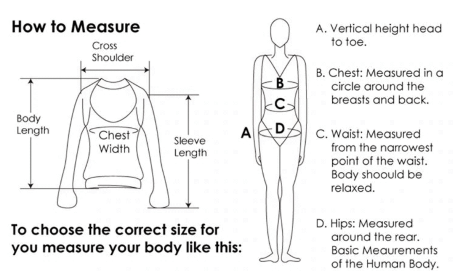 Size Chart and Measurement Guide - Moonoolia